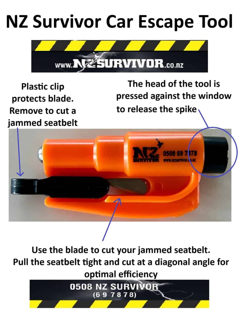 NZ Survivor Keychain Car Escape Tool NZ Survivor
