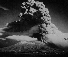 The Eruption of Mount Vesuvius, Italy. The 24th day of August 1944 ...